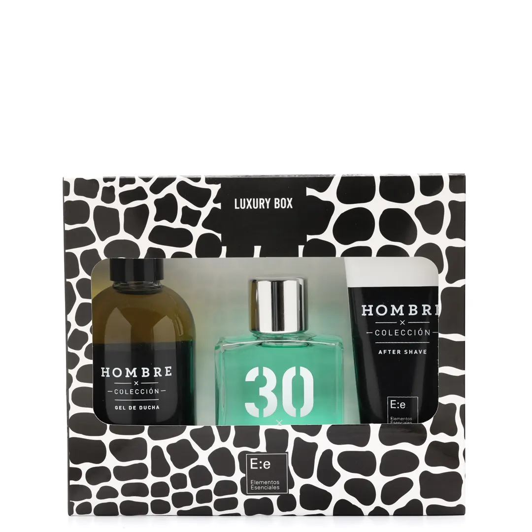 Set hombre perfume 30+after+gel de ducha+estuche - Elementos Esenciales